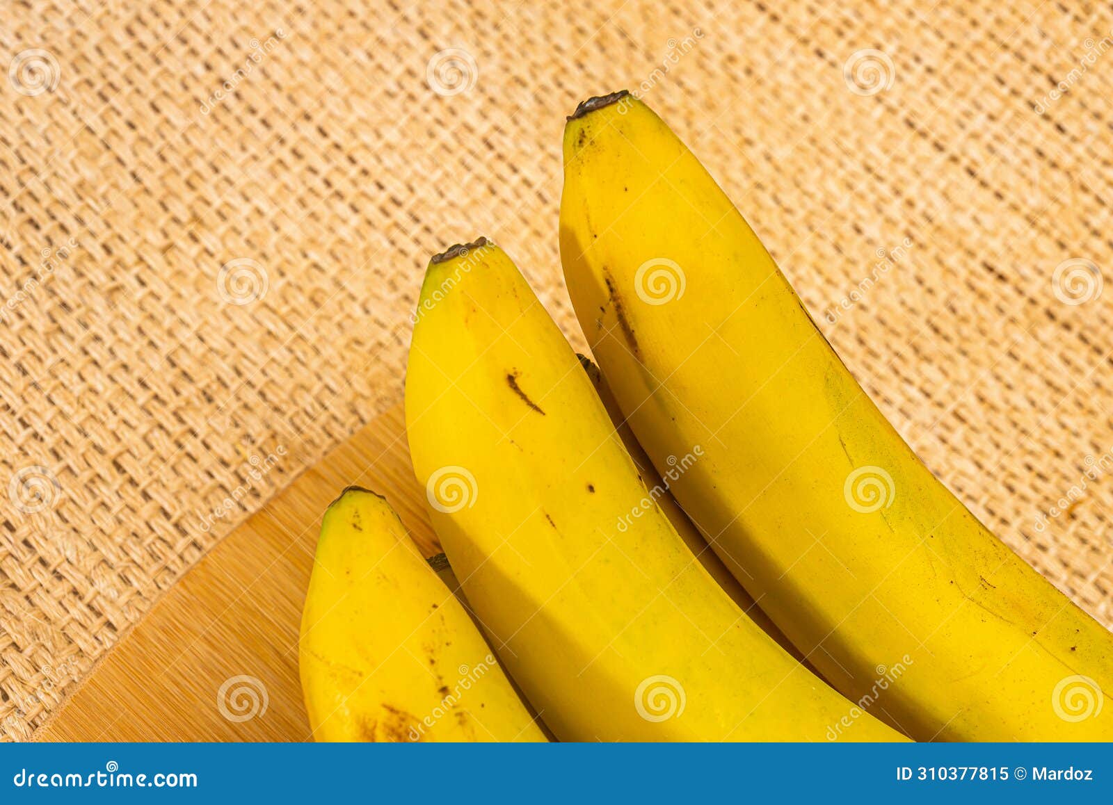 Bananas With Yute Texture In The Background Stock Photography ...