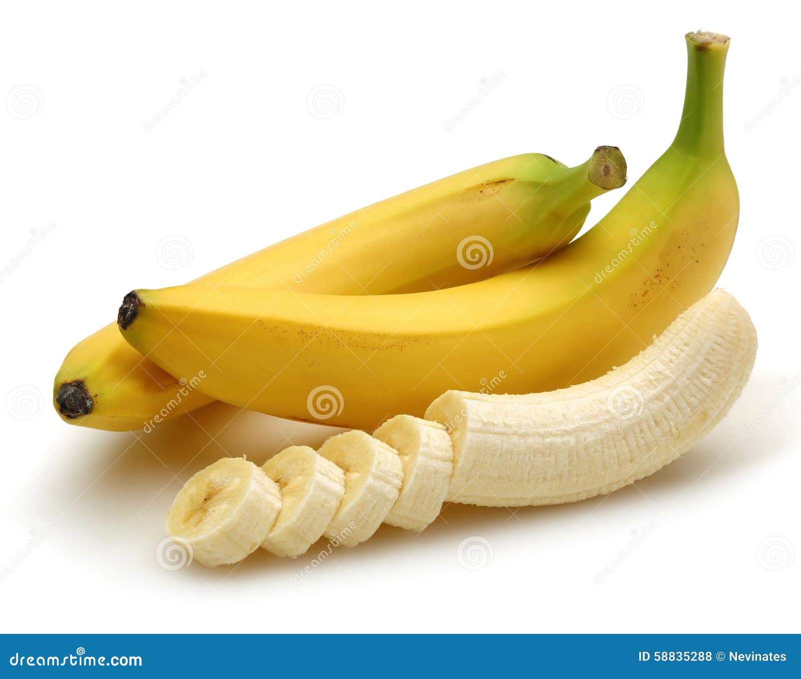 Banane coupée en tranches photo stock. Image du lifestyle - 58835288