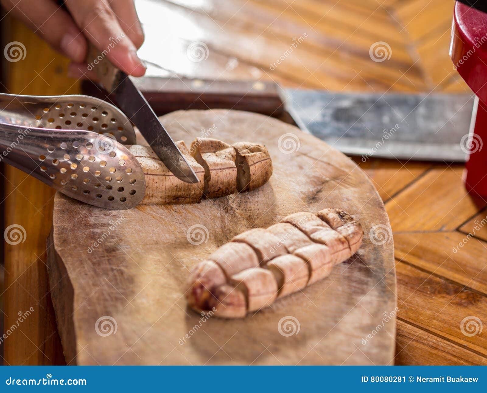 Banane Cuite Au Four, Sur La Table En Bois Image stock - Image du ...