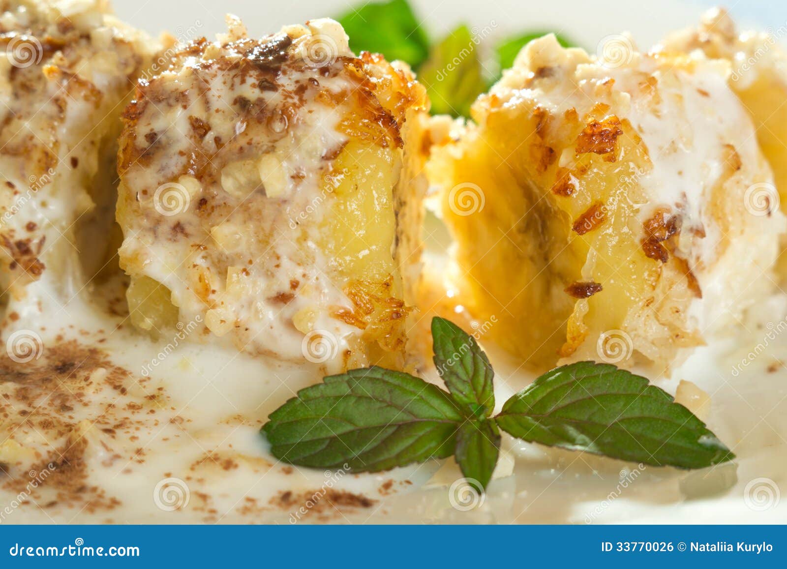 Banane frite photo stock. Image du doux, légume, crème - 33770026