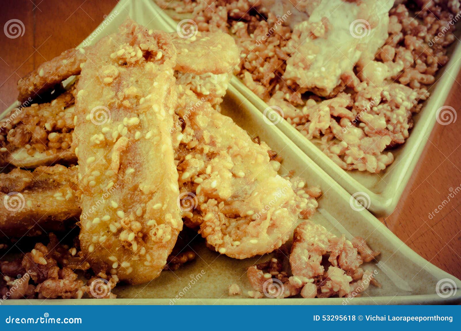 Banane frite photo stock. Image of thaïlandaise, fermer - 53295618