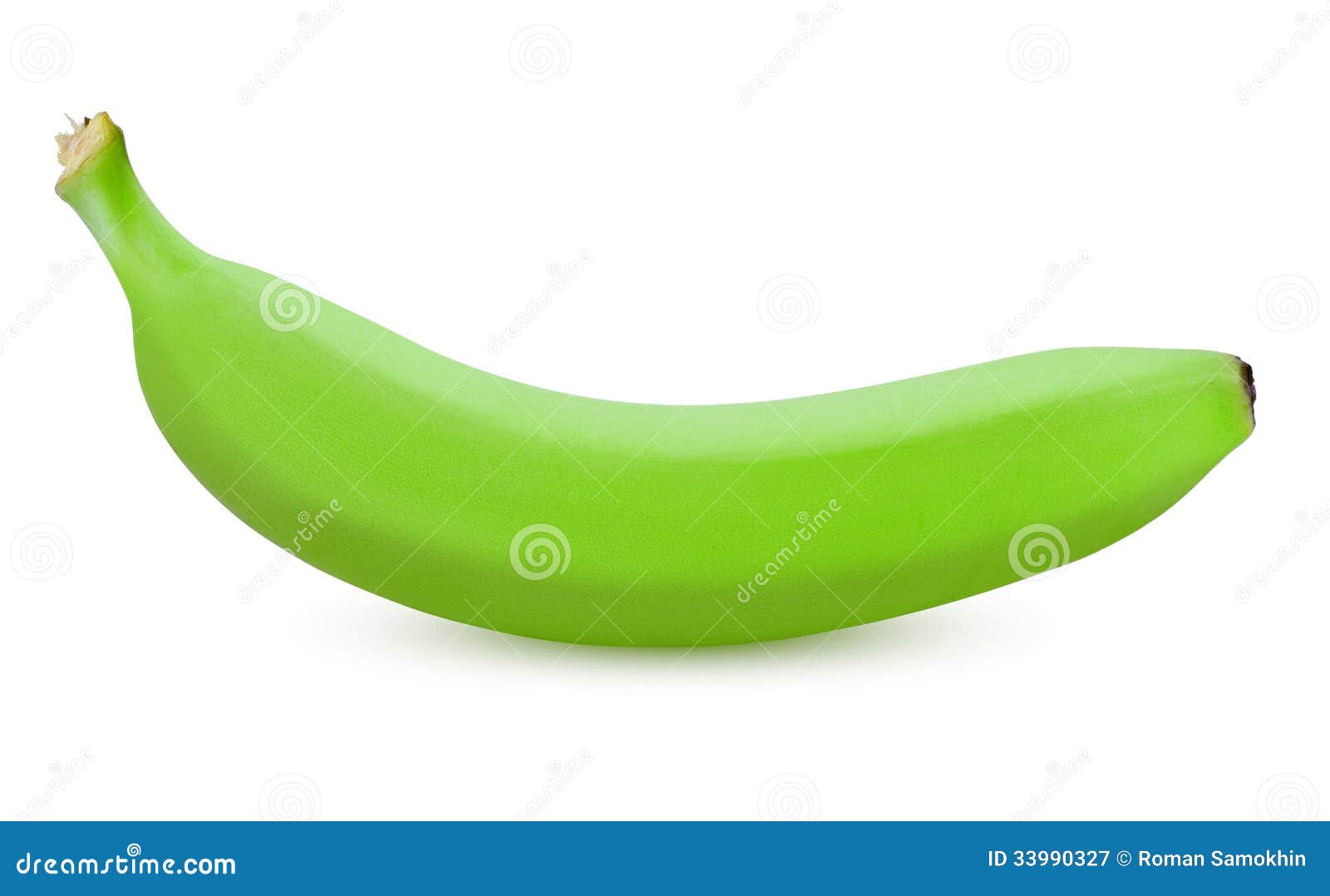 Banane Verte Simple D'isolement Sur Le Blanc Image stock - Image du ...