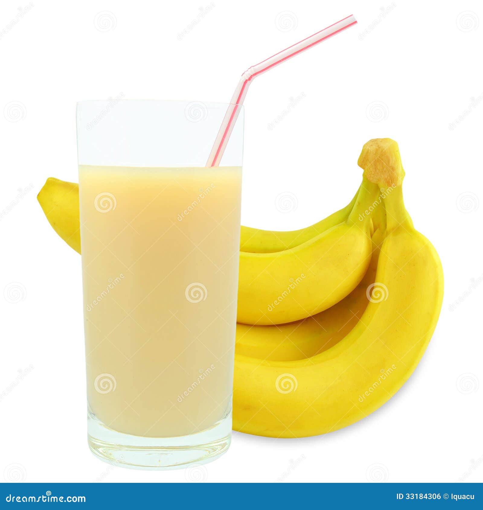 Bananensaft stockfoto. Bild von glas, vegetarier, scheibe - 33184306