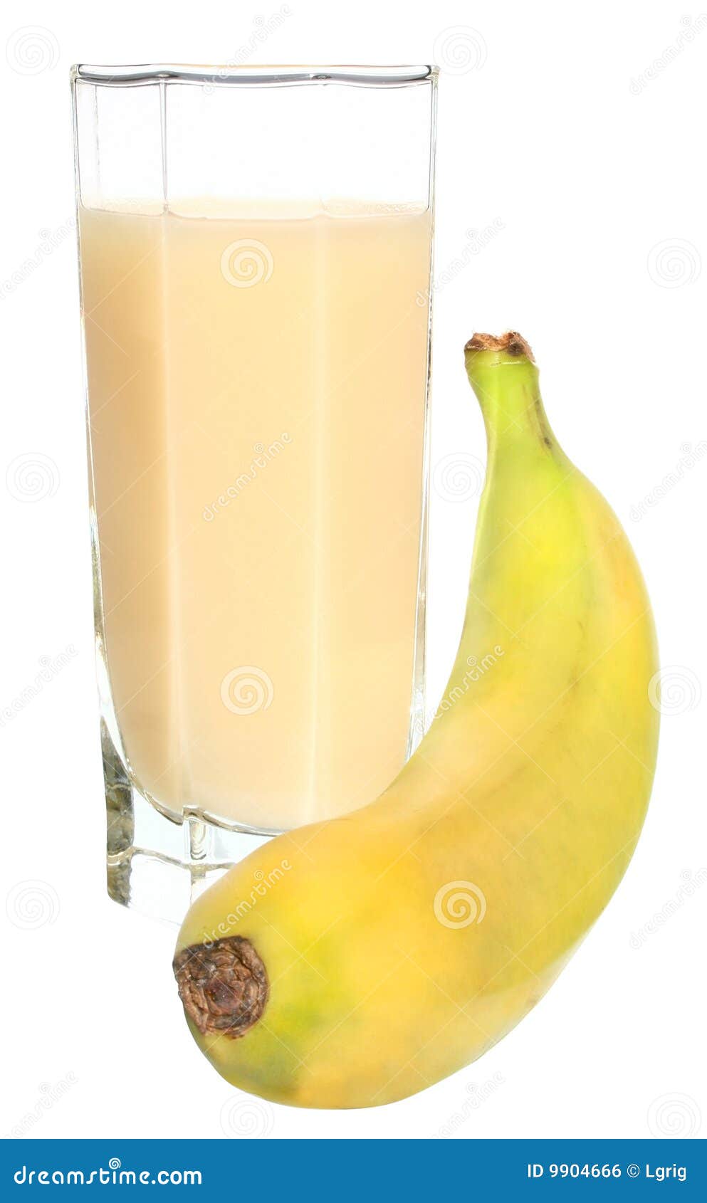 Bananensaft stockfoto. Bild von glas, reif, saftig, banane - 9904666