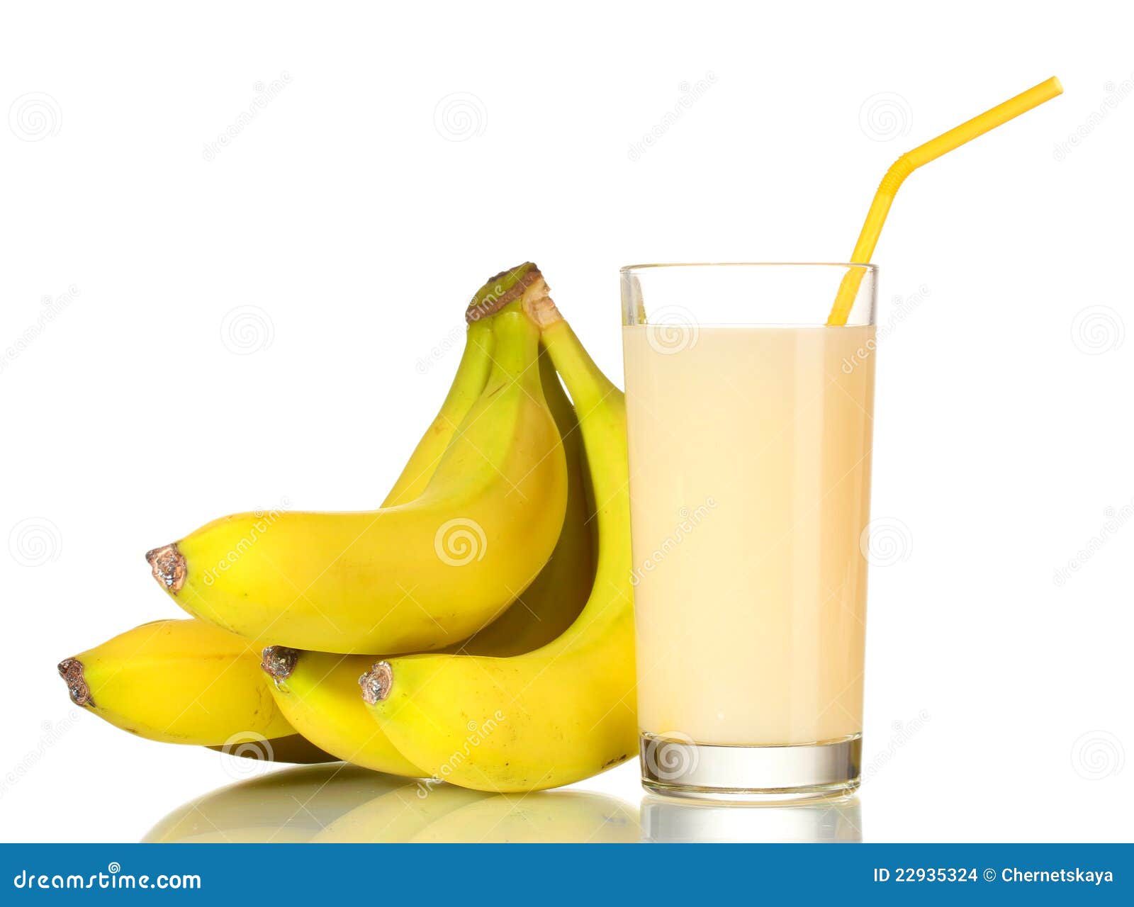 Bananensaft mit Bananen stockfoto. Bild von erfrischung - 22935324