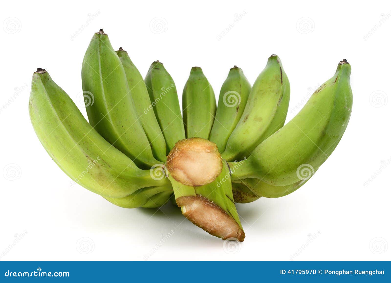 Bananes vertes photo stock. Image du objets, blanc, vert - 41795970