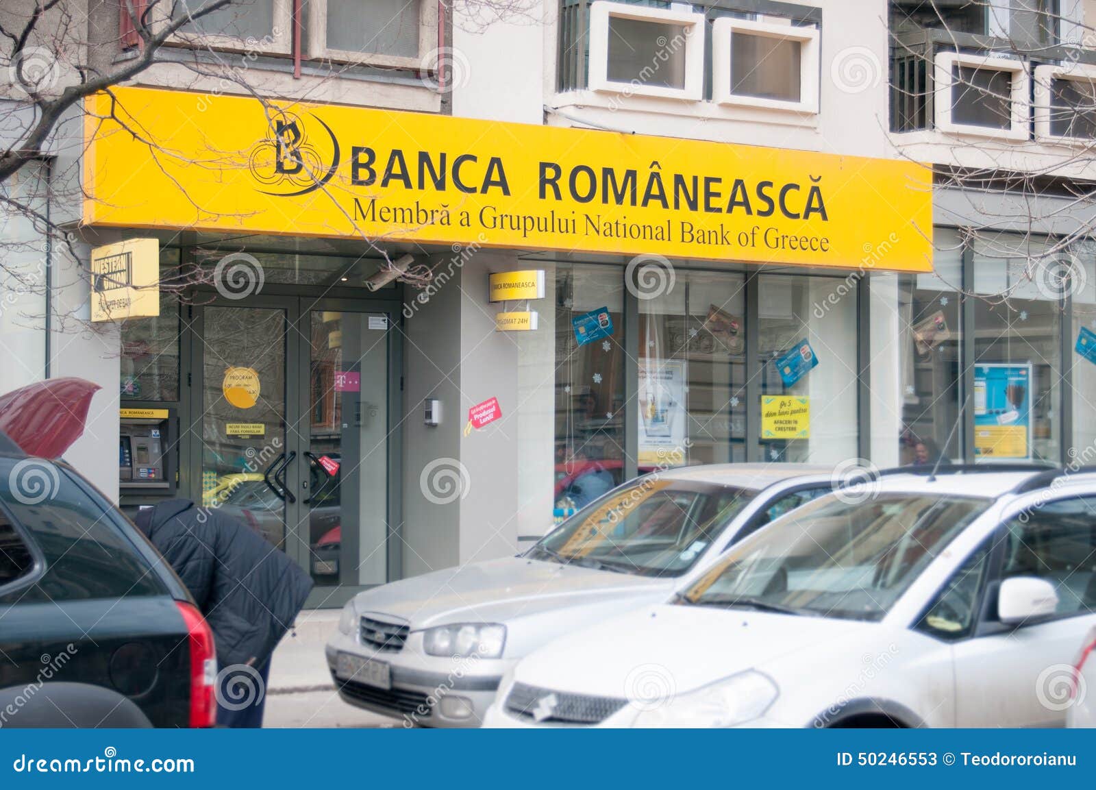 Banca Romaneasca branch editorial stock photo. Image of romanian - 50246553