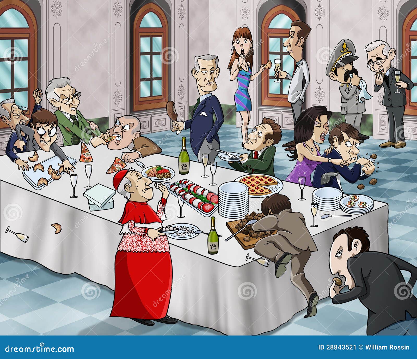 Banchetto bizzarro illustrazione di stock. Illustrazione di lussuria ...