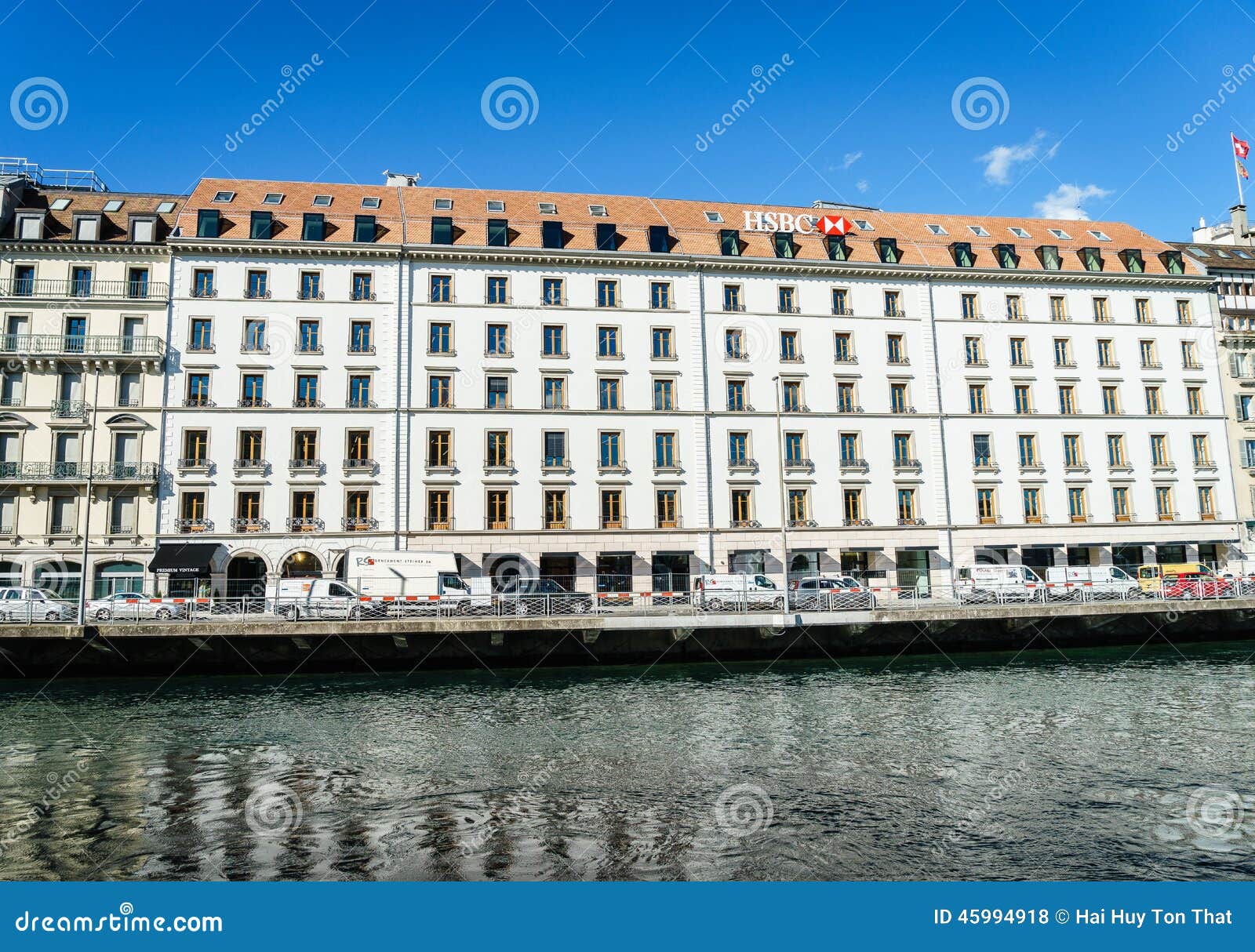 Banco de HSBC foto de stock editorial. Imagem de noite - 45994918