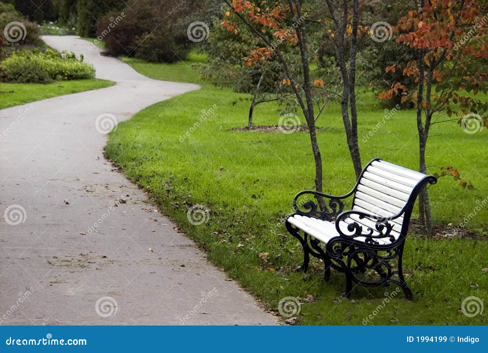 Banco de parque imagen de archivo. Imagen de camino, campo - 1994199
