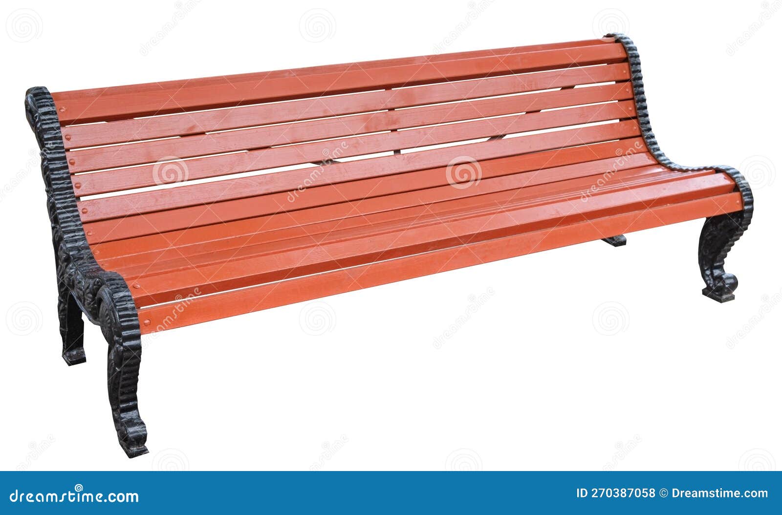 Banco De Parque Aislado En Blanco Foto de archivo - Imagen de fondo ...
