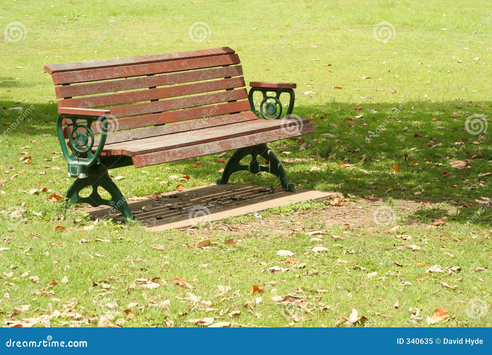 Banco de parque solitario imagen de archivo. Imagen de hierba - 340635