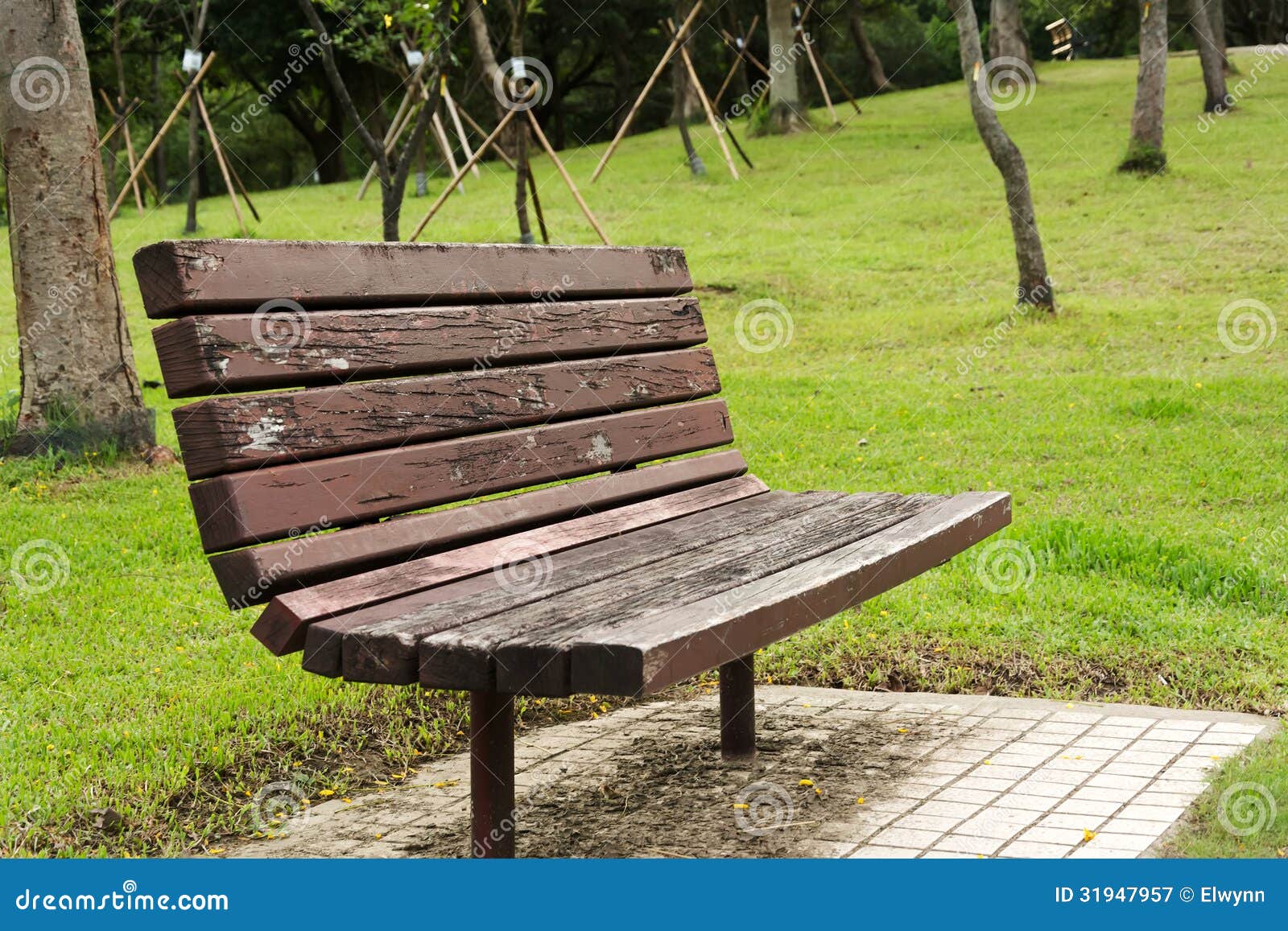 Banco en el parque imagen de archivo. Imagen de apacible - 31947957