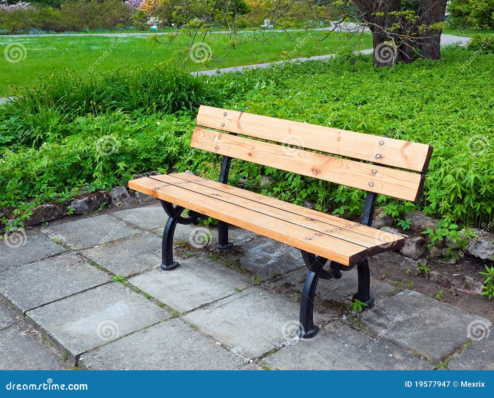 Banco En Parque Imagen. Imagen: 19577947