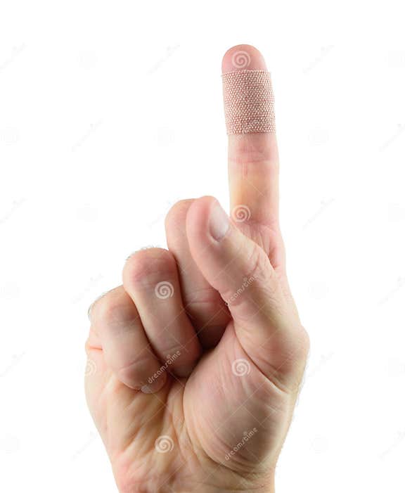 Band aid on a finger stock image. Image of finger, hand - 41982817