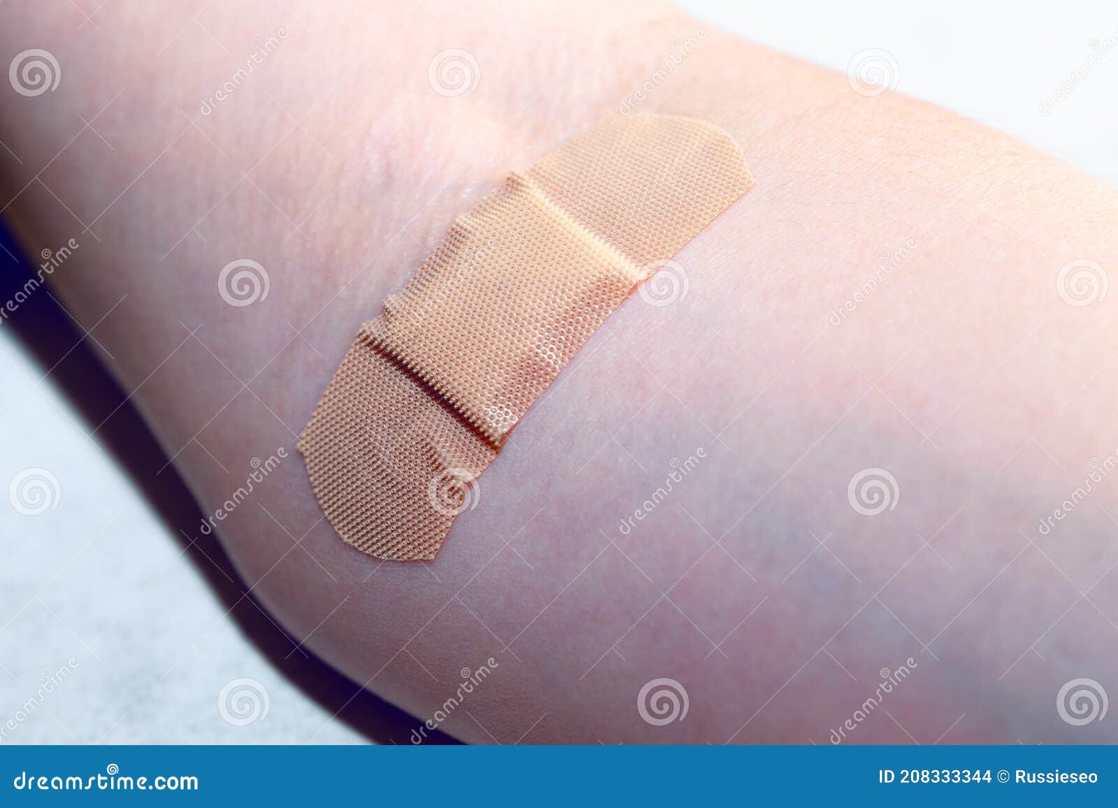 Band-aid on hand stock photo. Image of injection, health - 208333344