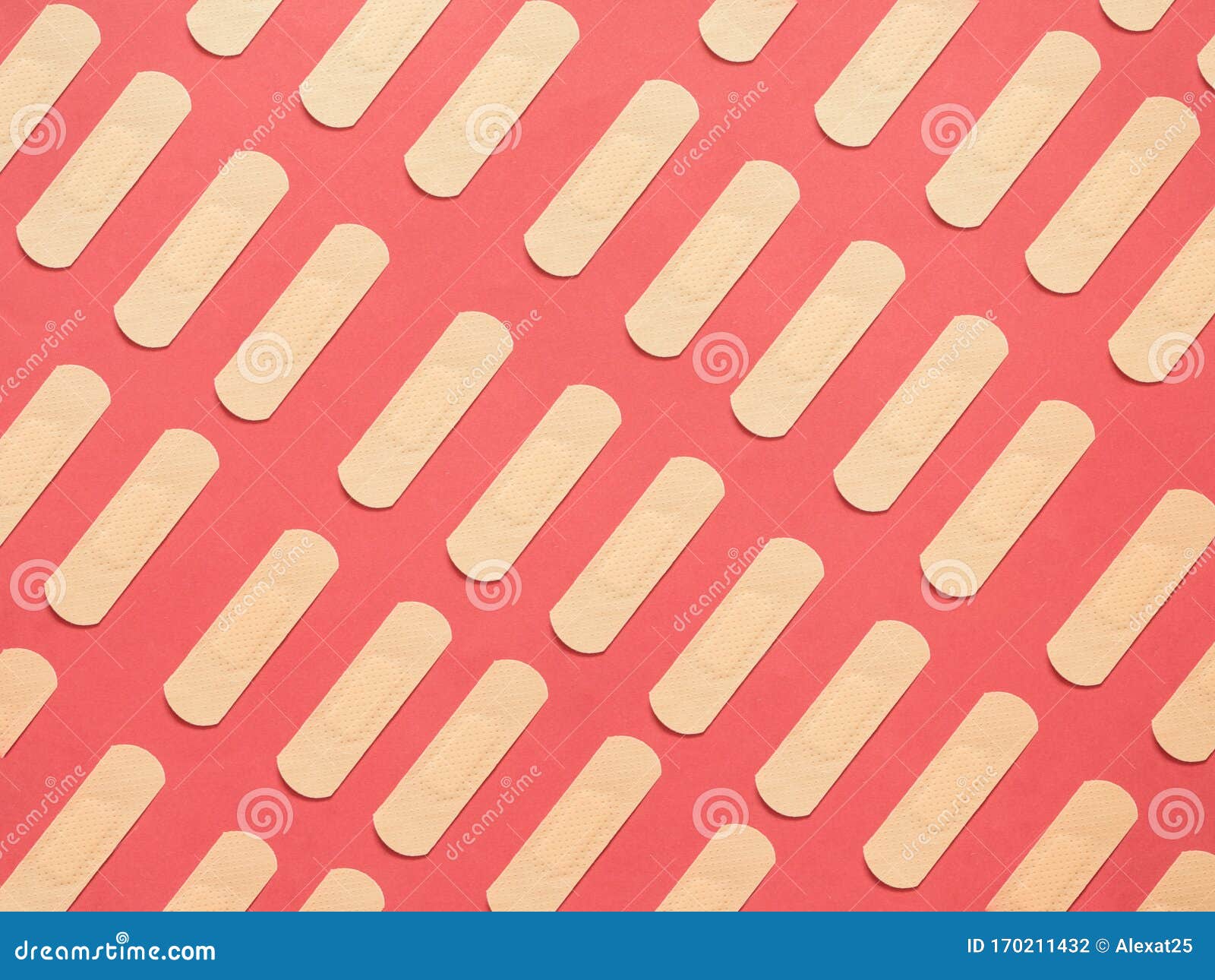 Band aid pattern on red stock photo. Image of hospital - 170211432