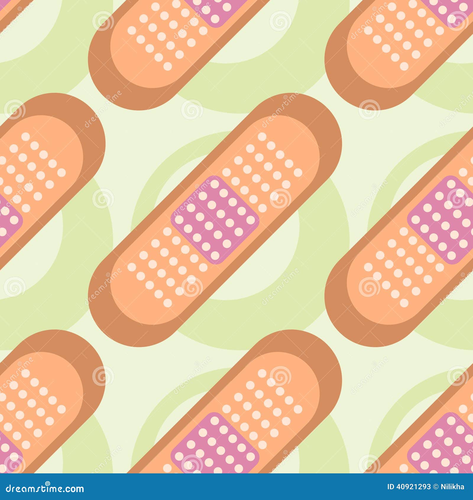 Band Aid Seamless Background Design Stock Illustration - Illustration ...