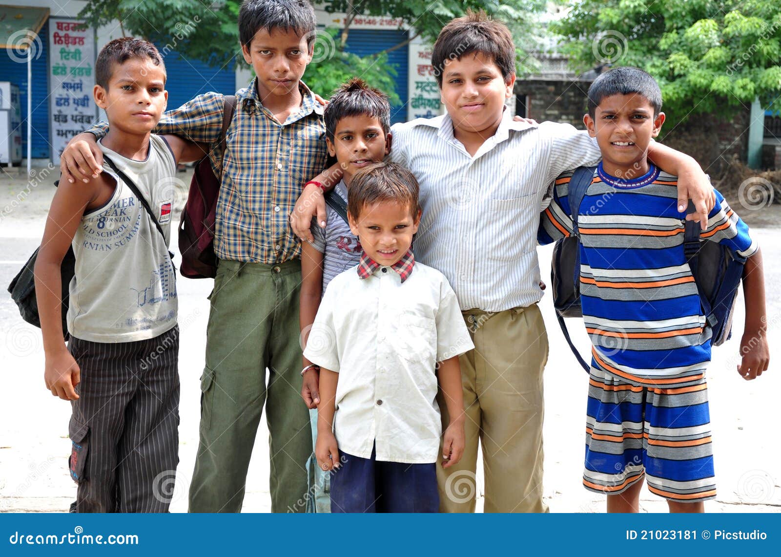 Band of boys editorial photo. Image of boys, bags, carefree - 21023181