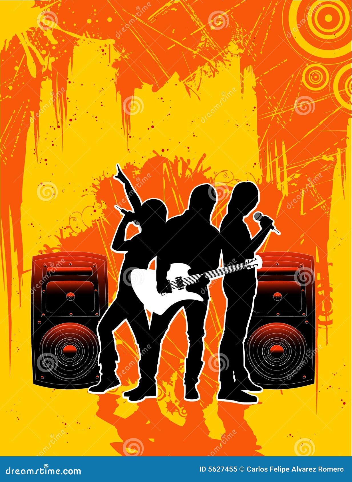 Band composition stock vector. Illustration of background - 5627455