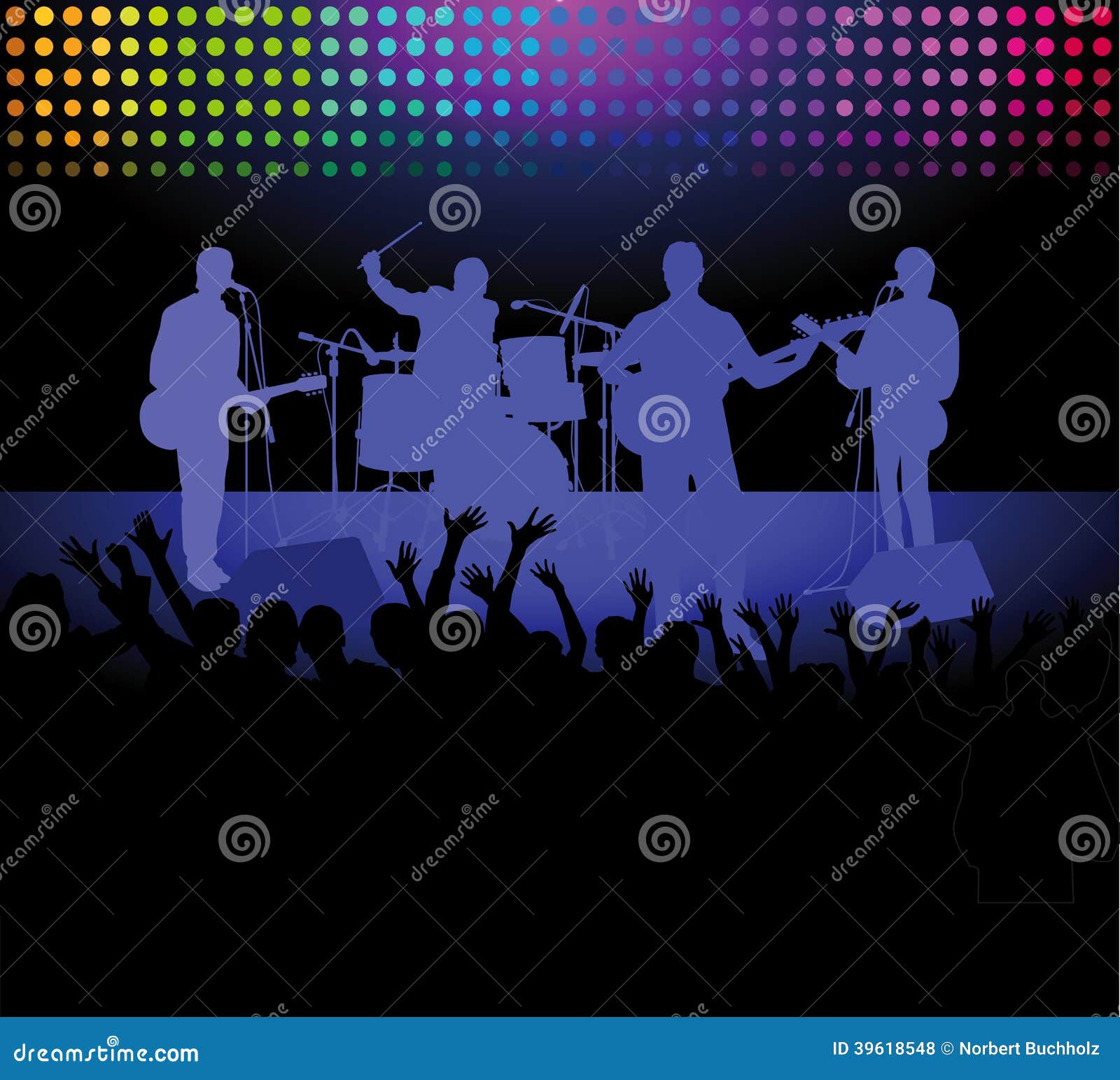 Rock Concert Ticket Design Template In Modern Trend Style. Rock Star ...