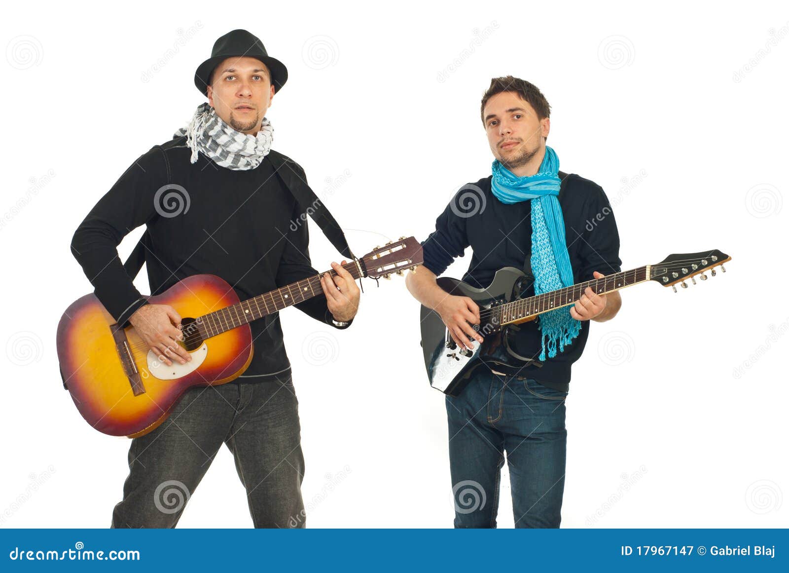 Band of Guys Playing Guitars Stock Image - Image of classical, adults ...