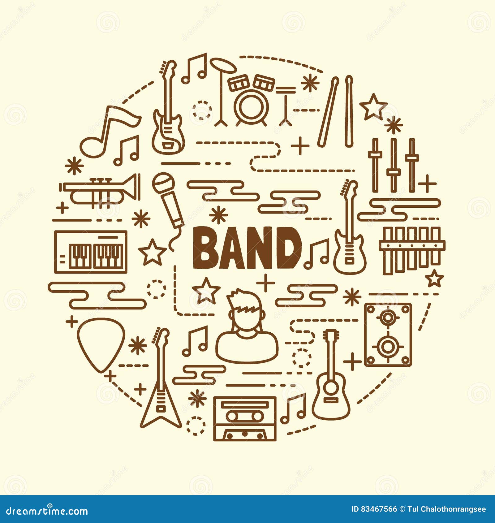 Line Icons Band Stock Illustrations – 2,013 Line Icons Band Stock ...