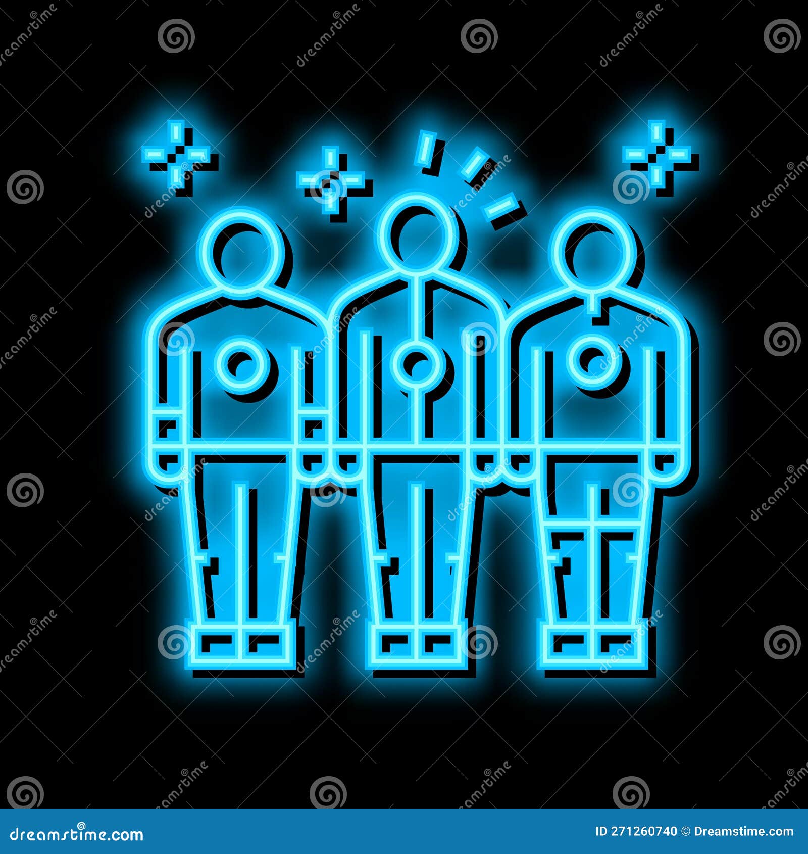 Band Music Group Neon Glow Icon Illustration Stock Vector ...