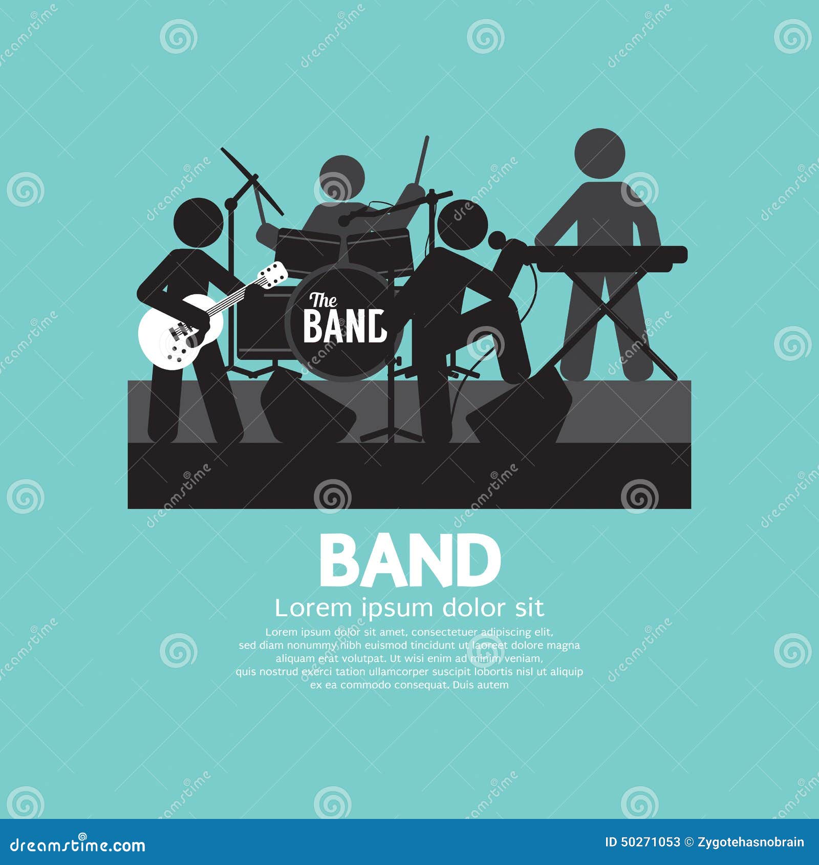 Band of Musician Black Symbol Stock Vector - Illustration of icon ...