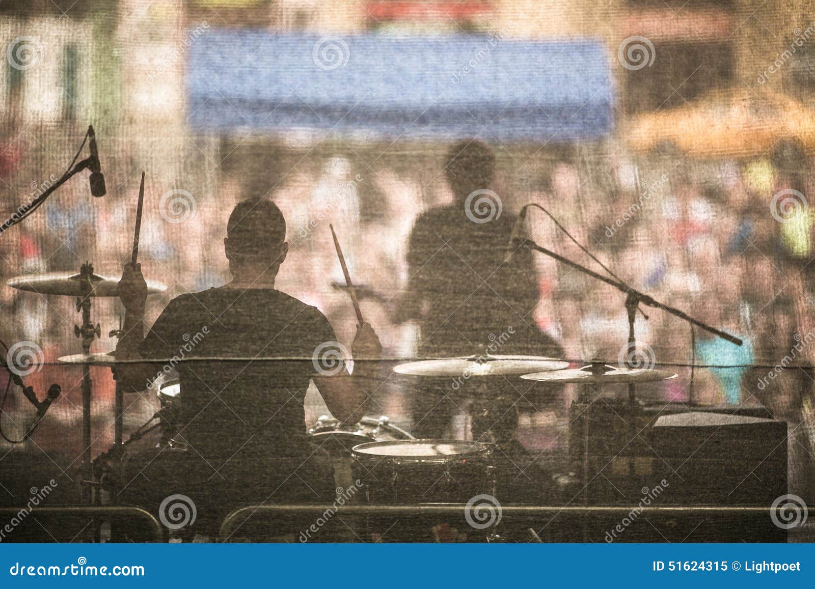 Band Performing Live on a Stage Stock Image - Image of musician ...