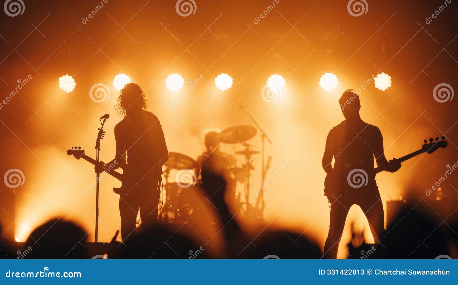 A Band is Performing on Stage with a Large Audience Watching by AI ...