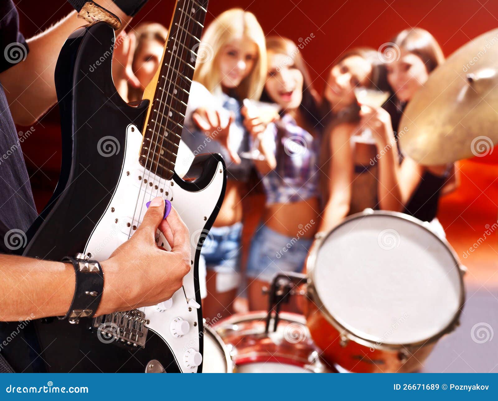 Band Playing Musical Instrument. Stock Image - Image of entertainment ...