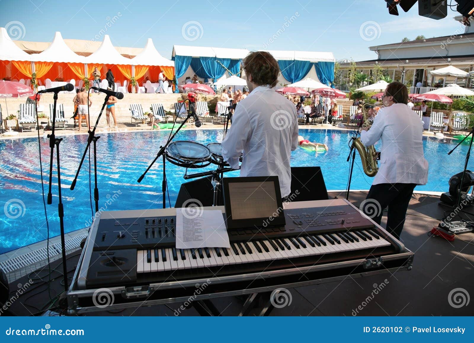 Band on resort stock photo. Image of adults, females, nature - 2620102