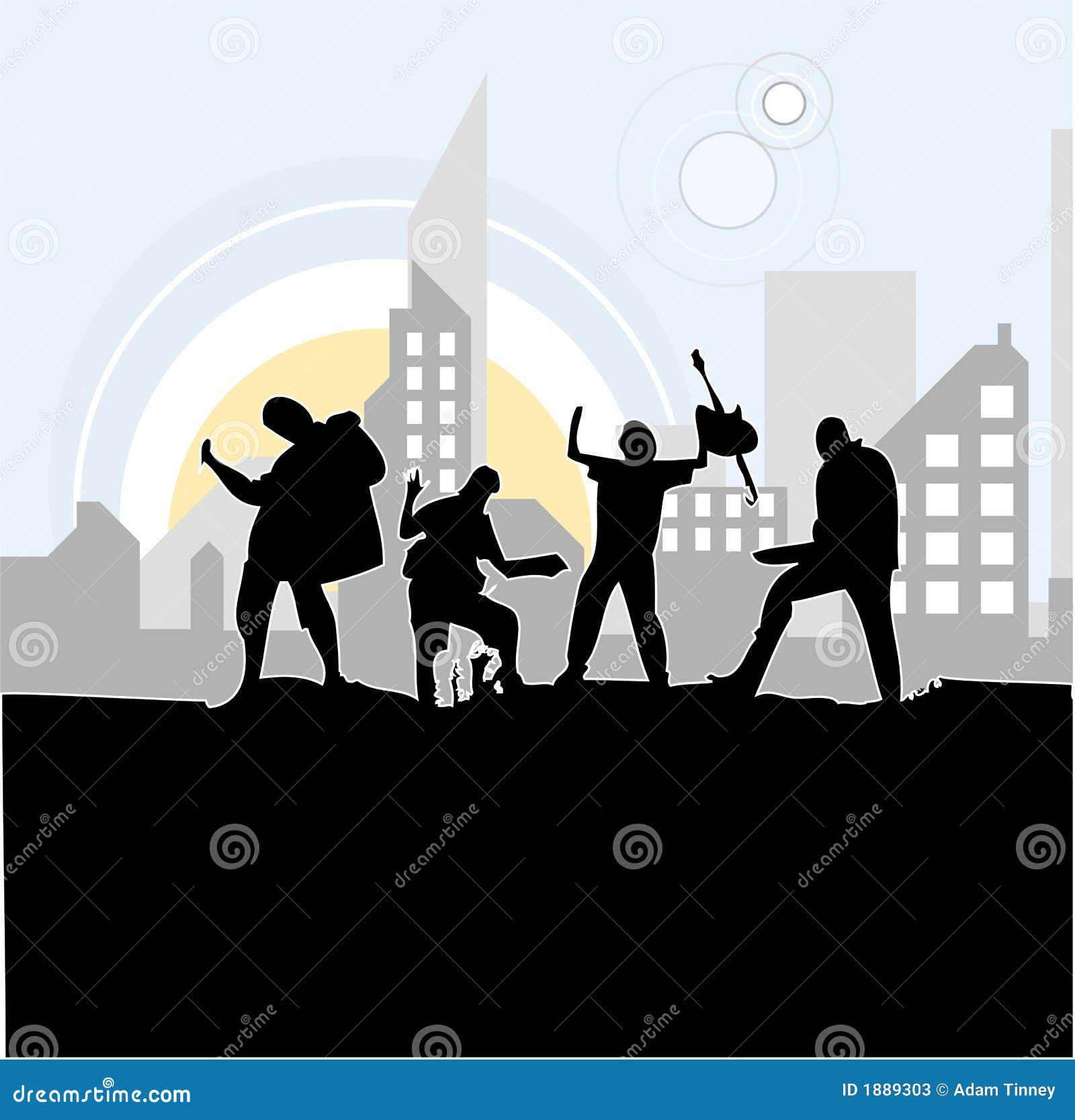 Band Rocking Out Stock Image | CartoonDealer.com #8983555