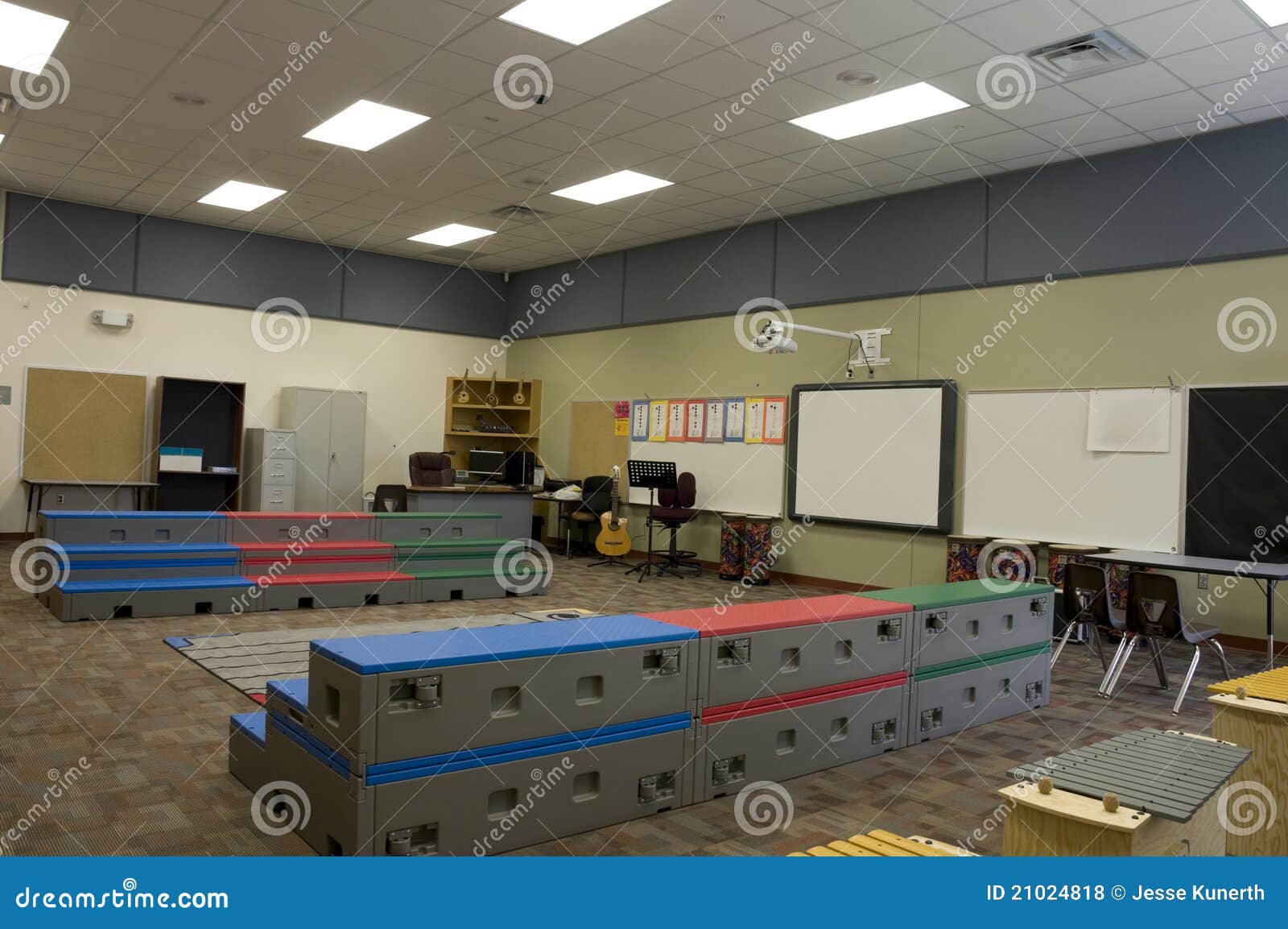 Band Room stock photo. Image of school, chairs, projecter - 21024818