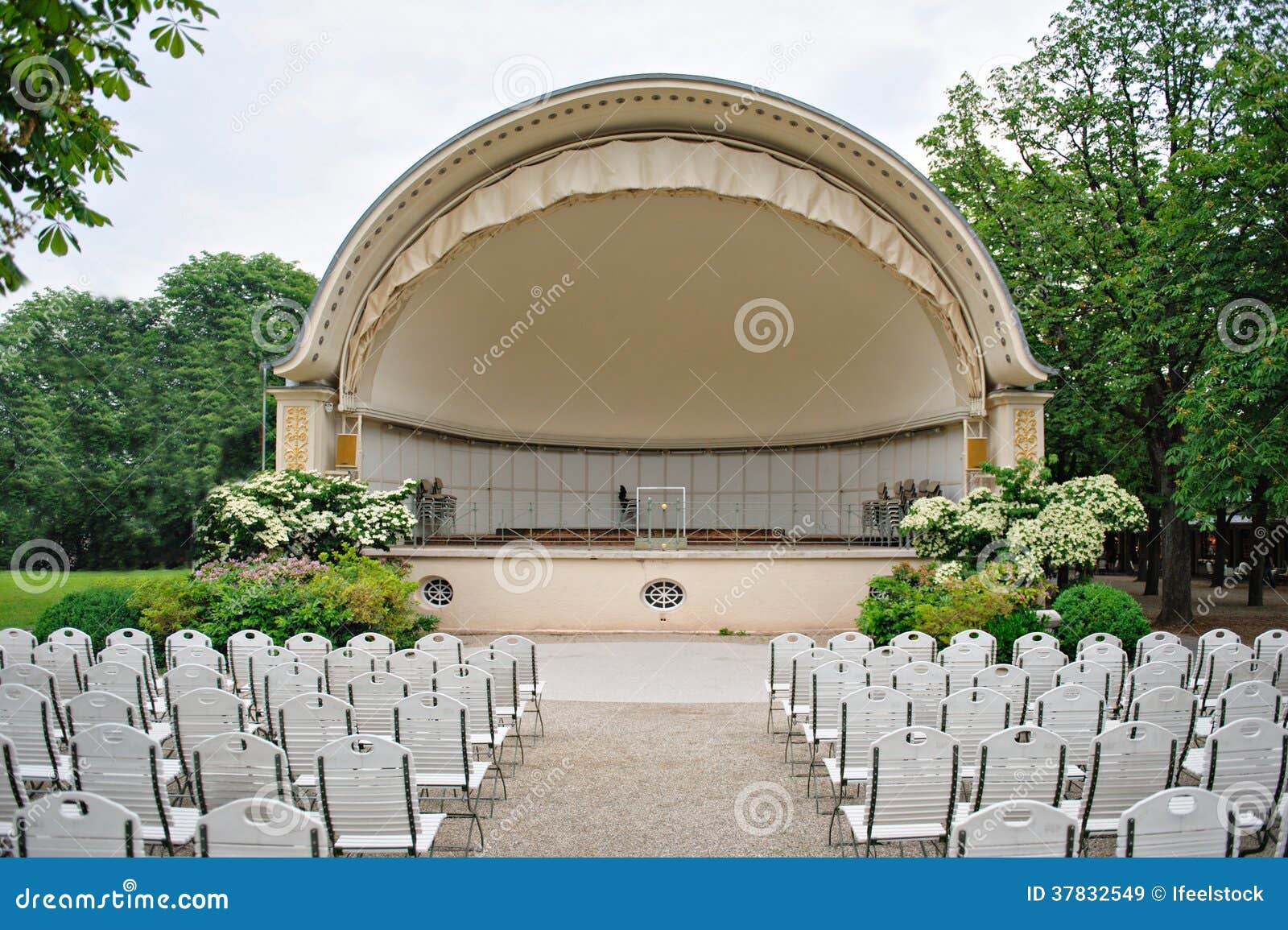 Band Shell Outdoor Amphitheater Stock Image - Image of musical ...