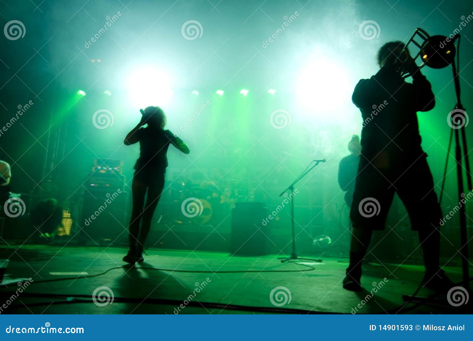Band on stage at concert. stock image. Image of open - 14901593
