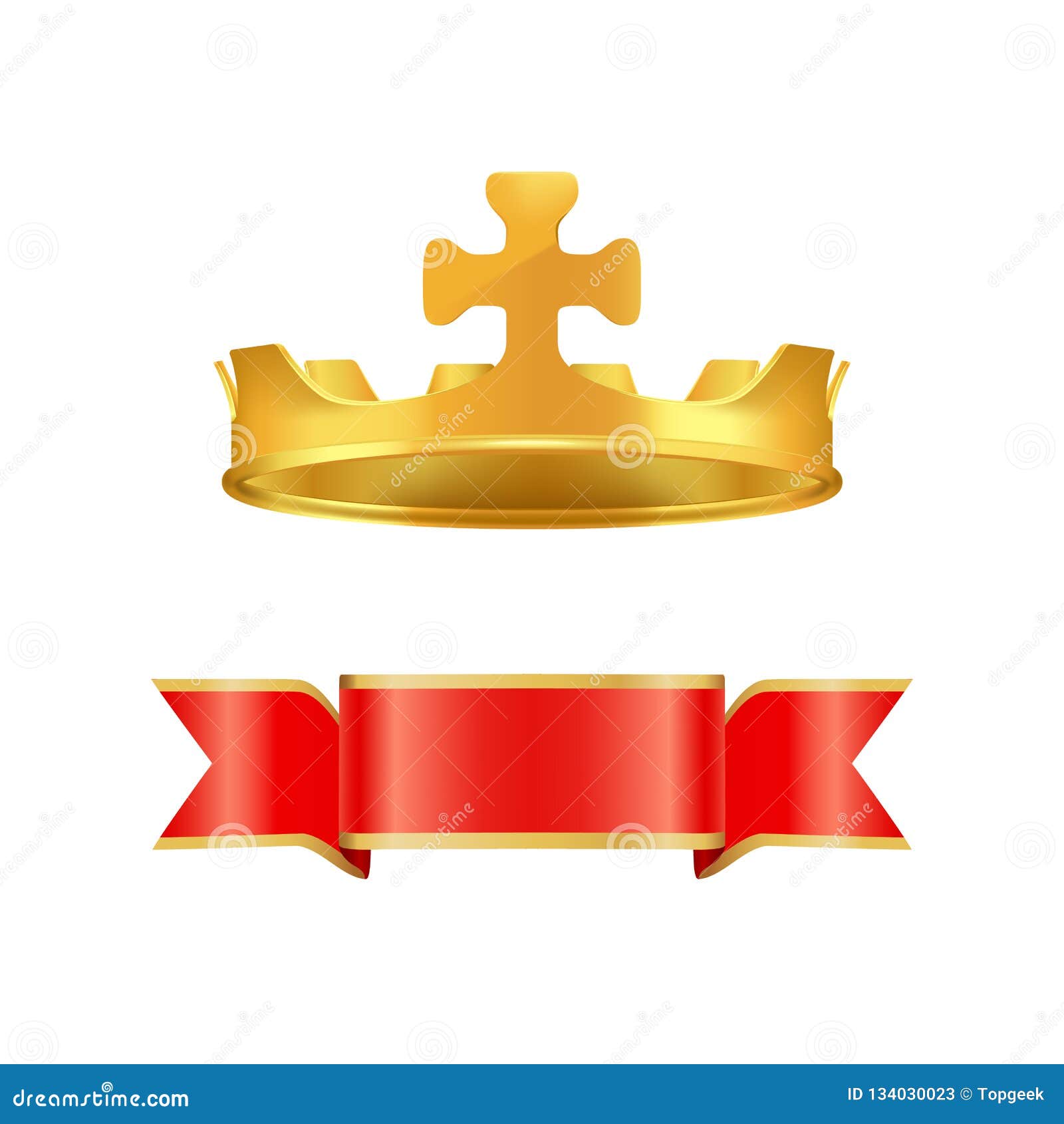 Band Und Krone Mit Quervektor-Illustration Vektor Abbildung ...