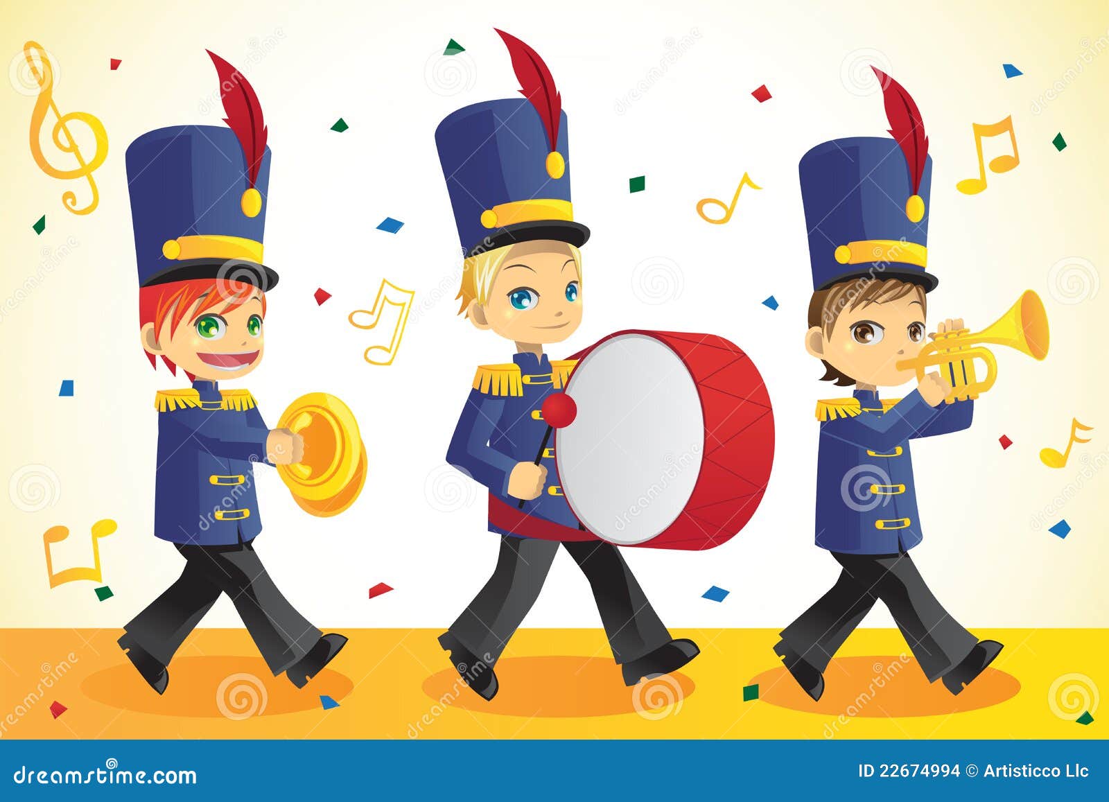 Banda ilustración del vector. Ilustración de tambor, vector - 22674994