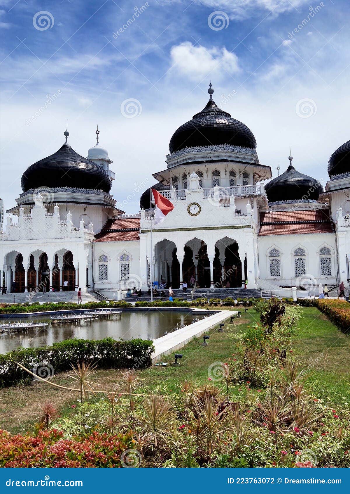 Banda Aceh mosque stock photo. Image of street, waterway - 223763072