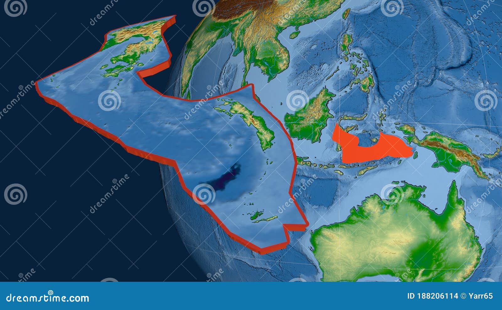 Banda Sea Plate Presented - Physical Stock Illustration - Illustration ...