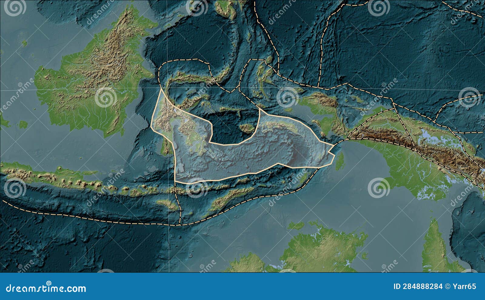 Banda Sea Plate - Boundaries. Wiki Map Stock Illustration ...