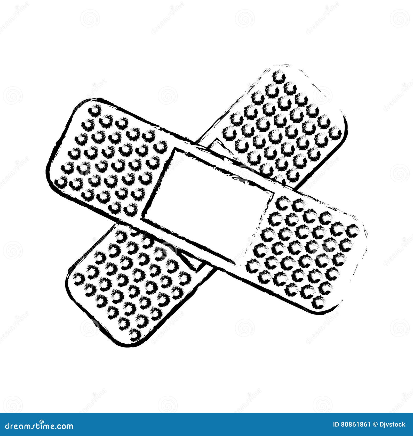 Bandage first aid stock vector. Illustration of hospital - 80861861