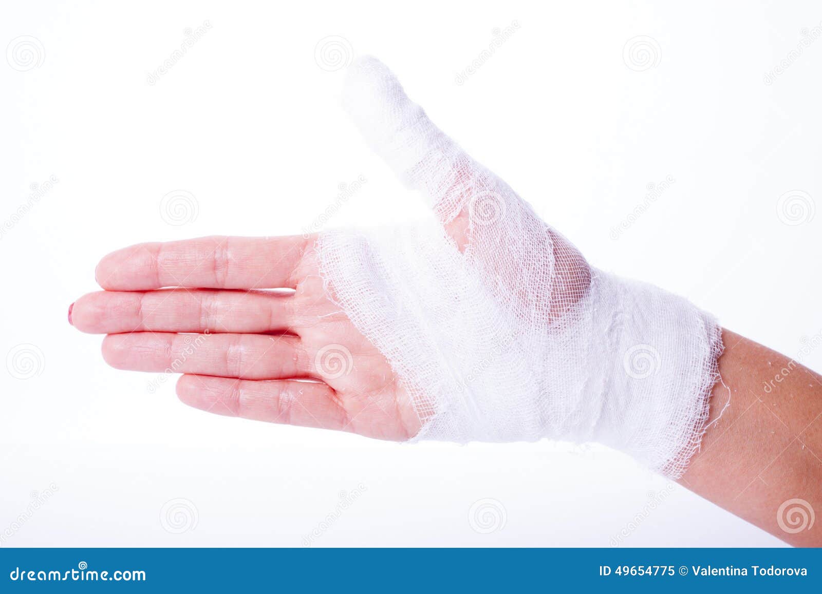 Bandage on a hand stock image. Image of assistance, care - 49654775