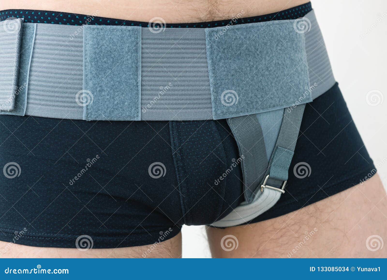 Bandage inguinal hernia. stock photo. Image of abdominal - 133085034