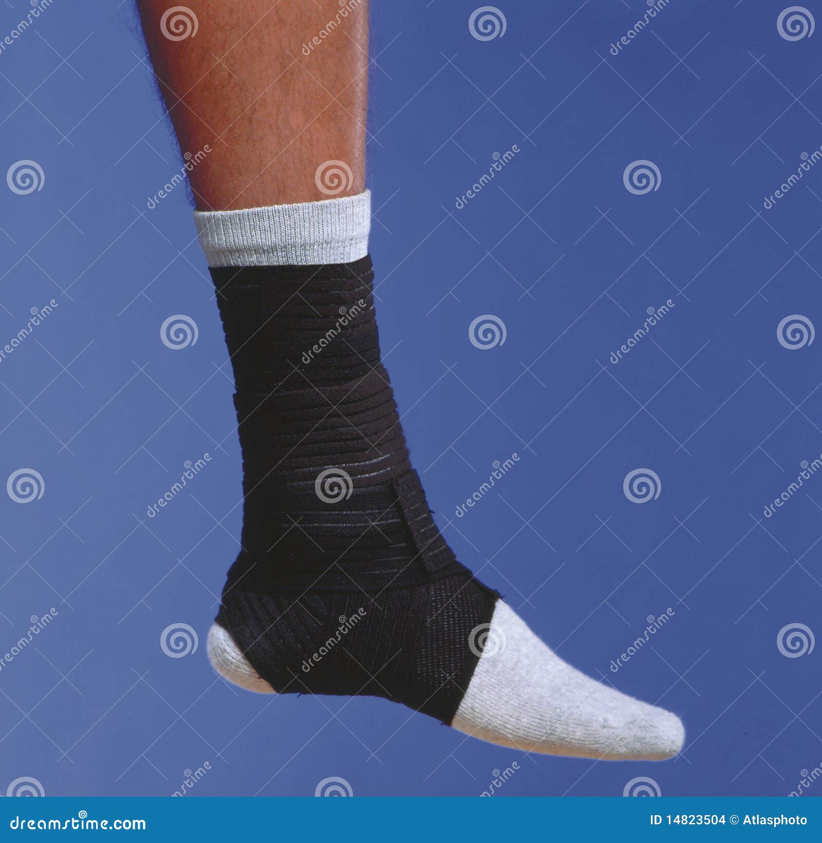 Bandage wrapped ankle stock photo. Image of tape, running - 14823504