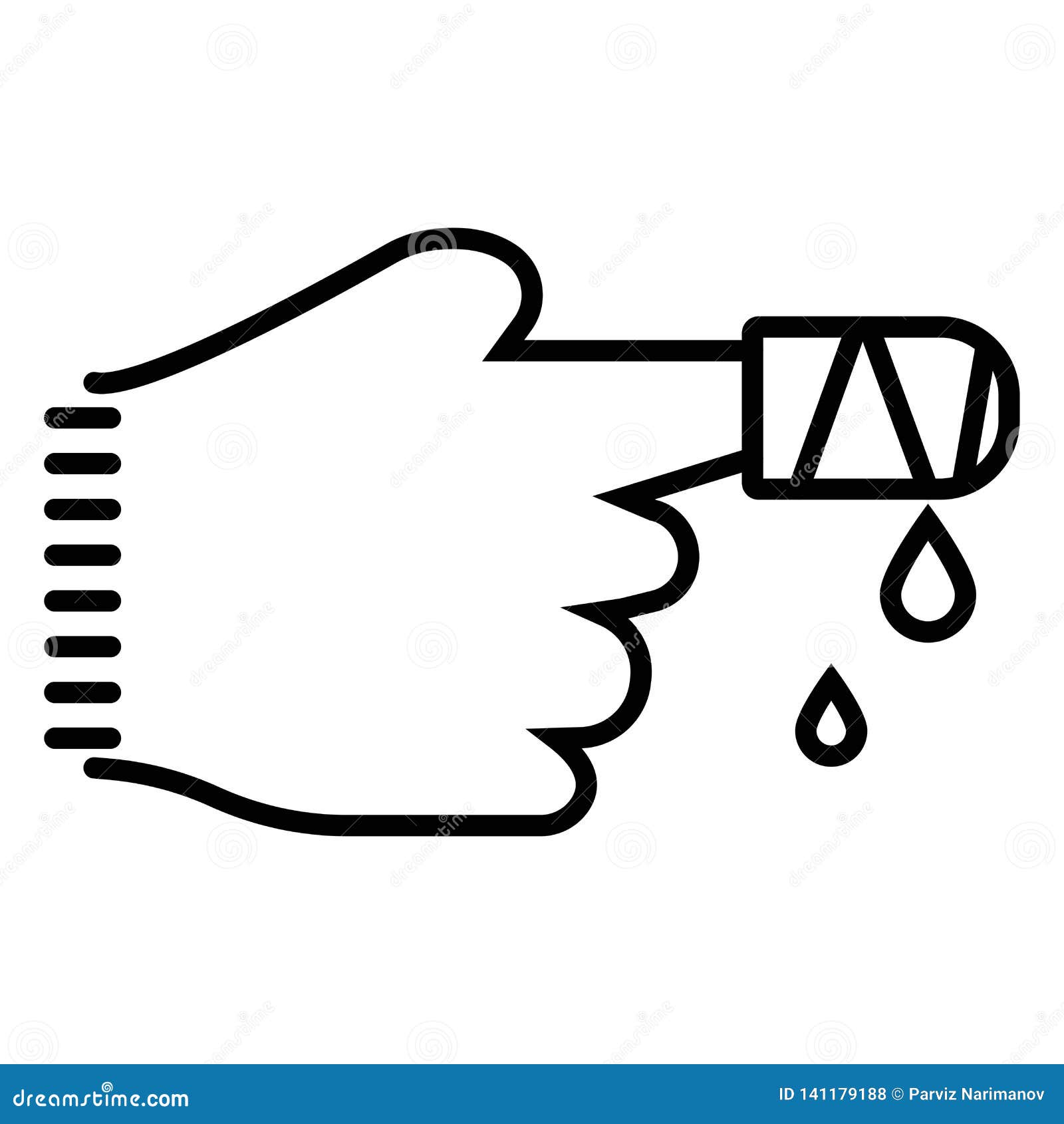Bandaged Finger Icon Vector Stock Vector - Illustration of hurt, band ...