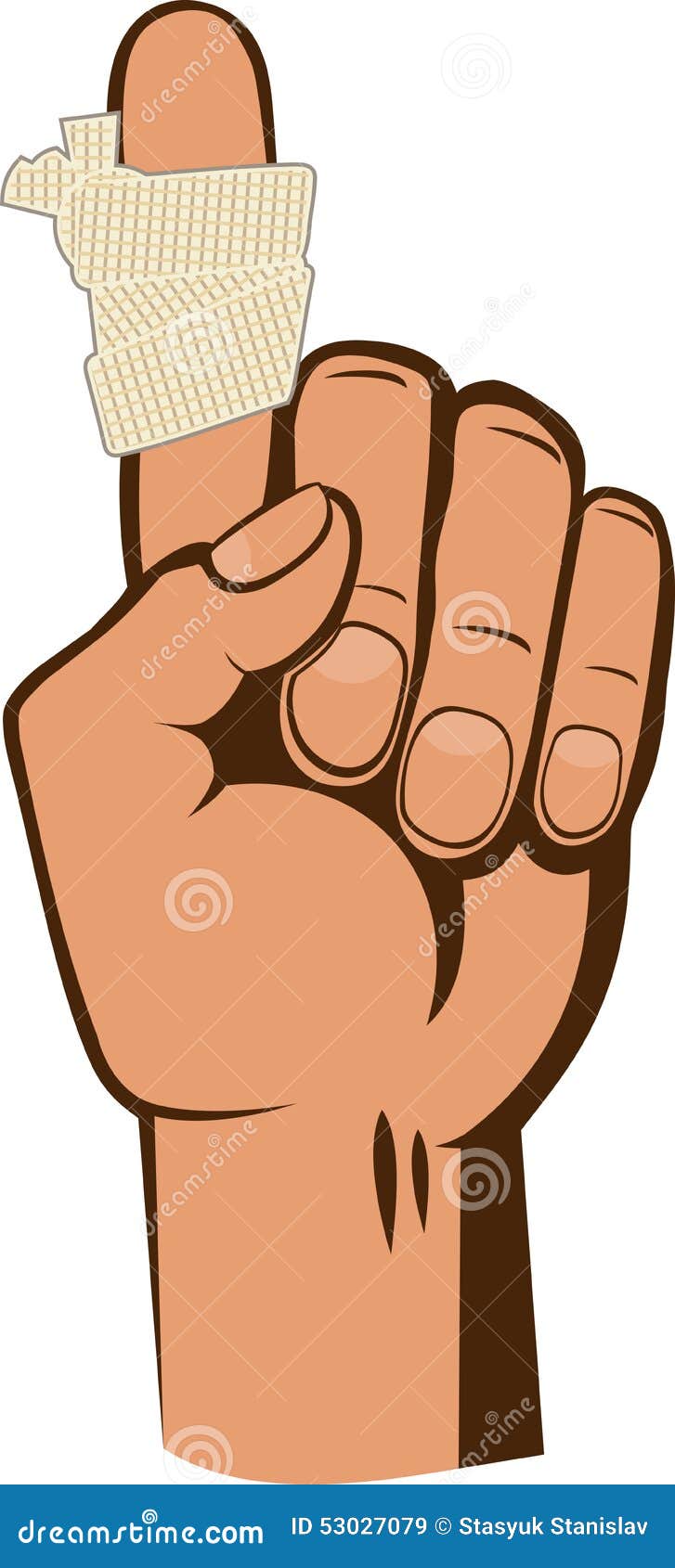 Finger Bandaged Sketch Vector Illustration | CartoonDealer.com #225844373