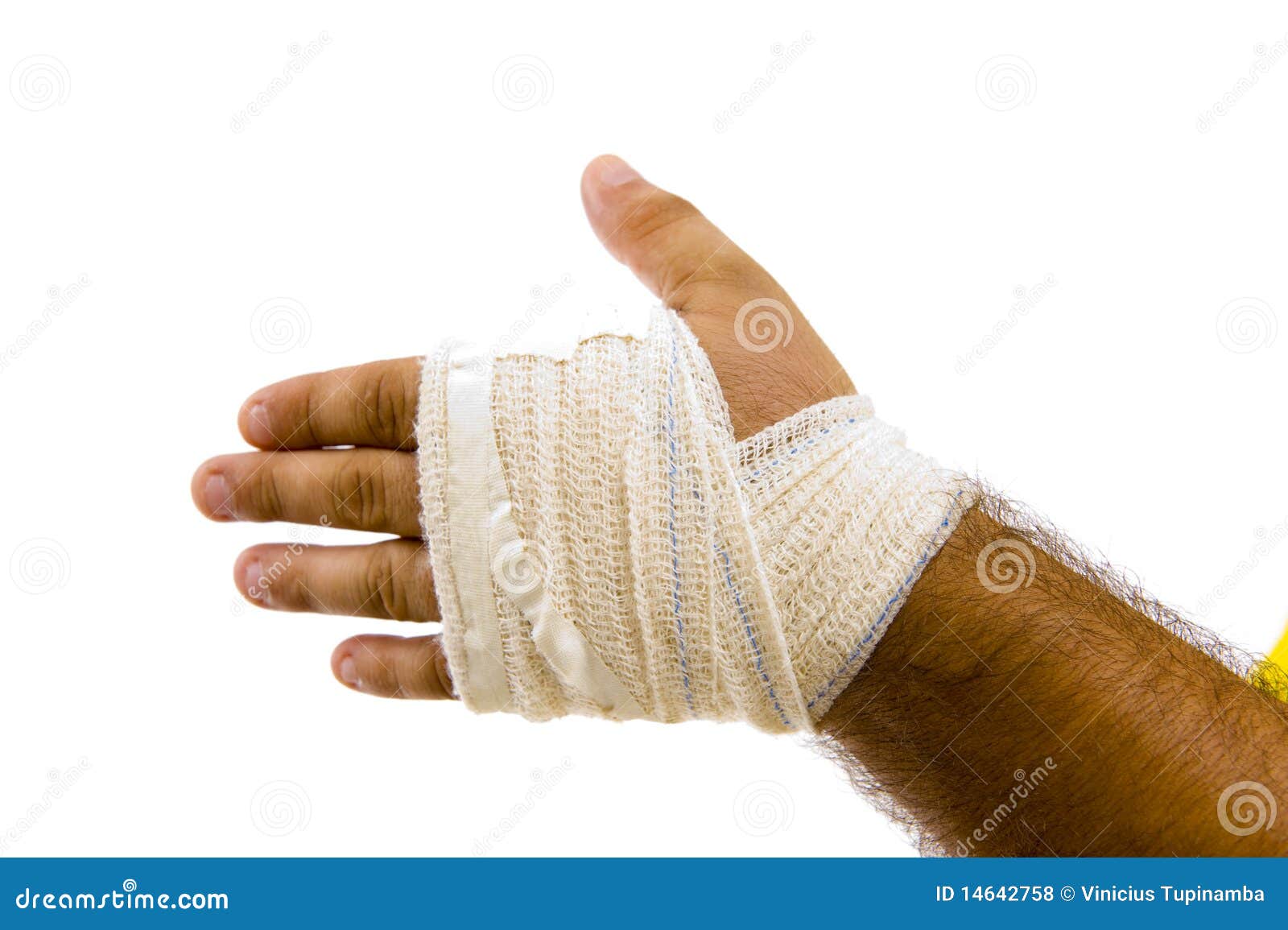 Bandaged hand stock photo. Image of hospital, hand, bandage - 14642758