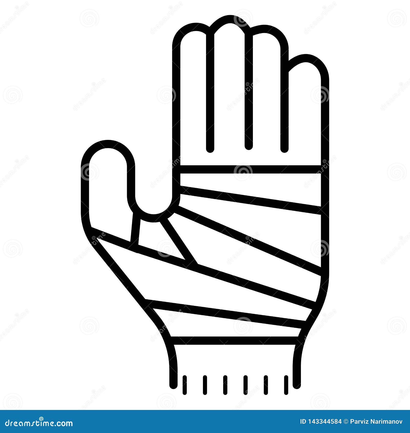 Bandaged Hand Icon, Patient With Hand Injury Cartoon Vector ...